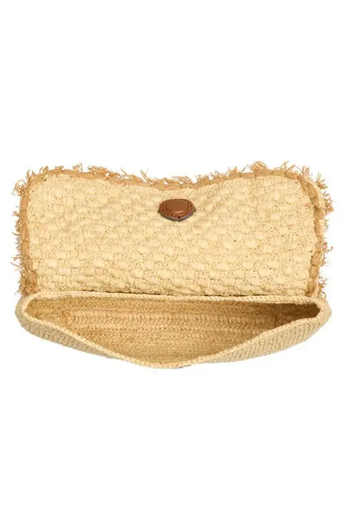 ANYA HINDMARCH Crochet Cactus Raffia Clutch - Natural