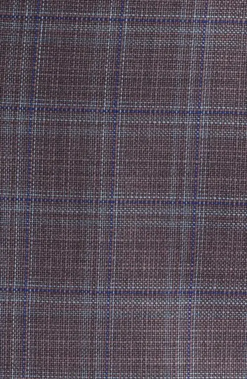 Emporio Armani Plaid Virgin Wool Sport Coat - Plum