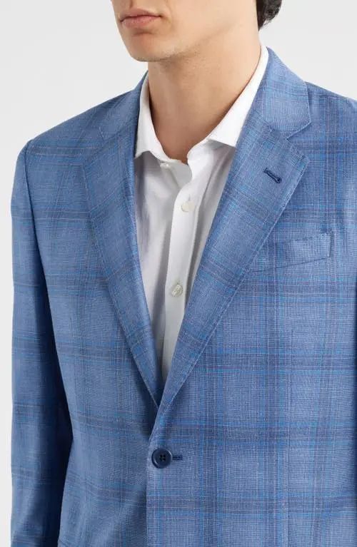 Emporio Armani Plaid Virgin Wool-blend Sport Coat