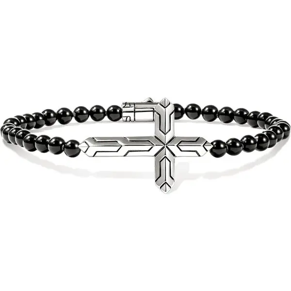 John Hardy Icon 50 Cross Beaded Bracelet - Silver