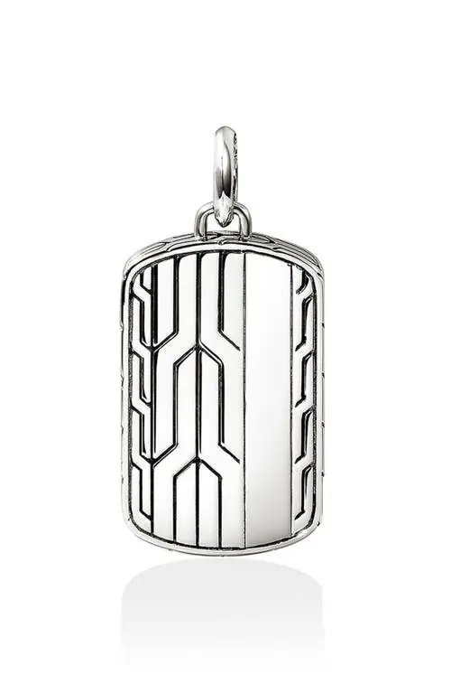 John Hardy Icon 50 Tag Sterling Pendant - Silver