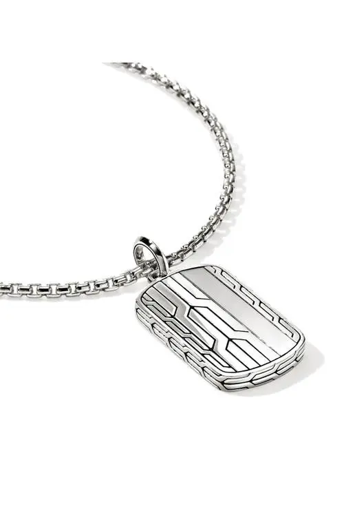 John Hardy Icon 50 Tag Sterling Pendant - Silver