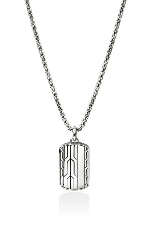 John Hardy Icon 50 Tag Sterling Pendant - Silver