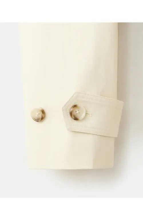Mango Funnel Neck Belted Trench Coat - Ecru