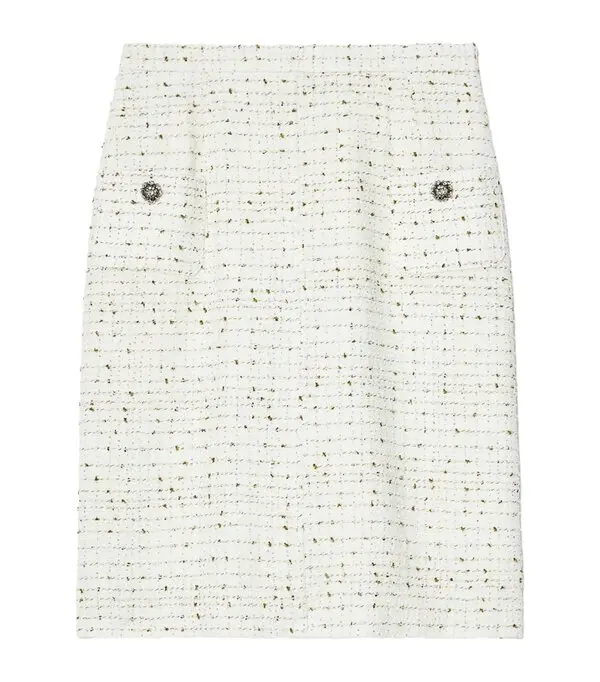Marina Rinaldi Tweed Skirt - White