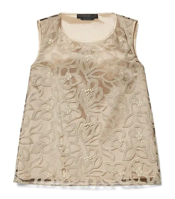Marina Rinaldi Elegante Tulle Embroidered Blouse