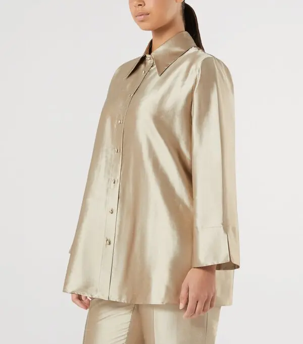 Marina Rinaldi Silk Long Sleeve Shirt
