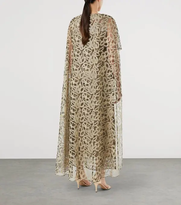 Marina Rinaldi Tulle Embroidered Cape
