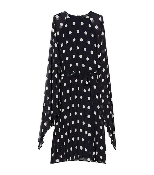 Marina Rinaldi Georgette Polka-dot Dress - Blue