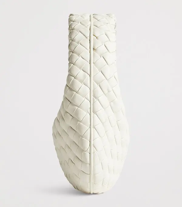 Bottega Veneta Baby Leather Veneta Shoulder Bag - White