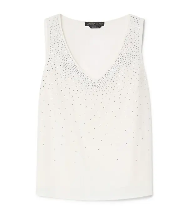 Marina Rinaldi Embellished V-neck Top