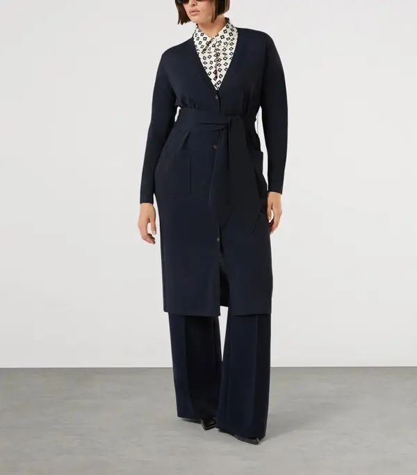 Marina Rinaldi Belted Longline Cardigan