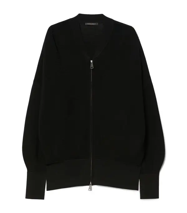 Marina Rinaldi Zip-up Bomber Cardigan