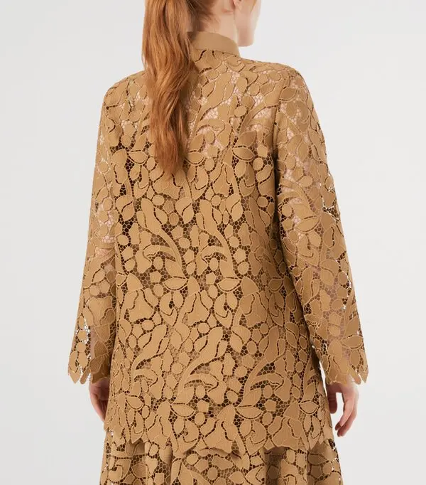 Marina Rinaldi Macramé Lace Longline Shirt
