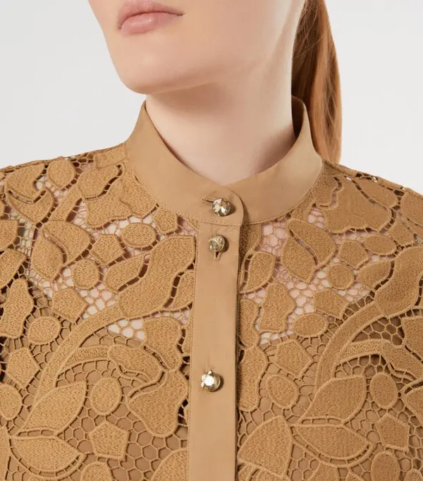 Marina Rinaldi Macramé Lace Longline Shirt