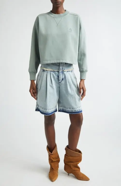 Isabel Marant Étoile Sunny Logo Embroidered Sweatshirt - Sage