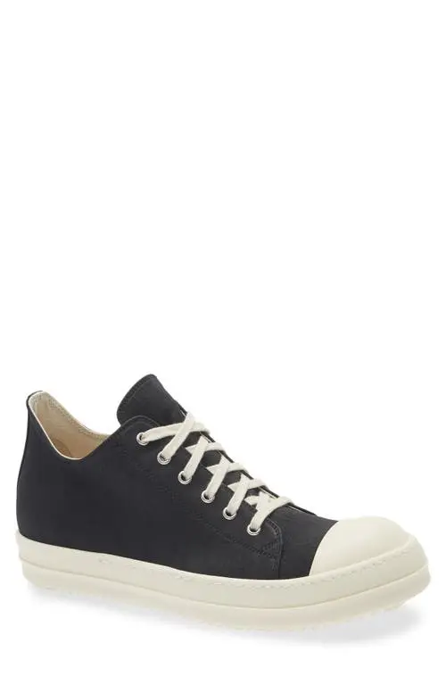 Rick Owens Low Top Sneaker - Black/milk/milk