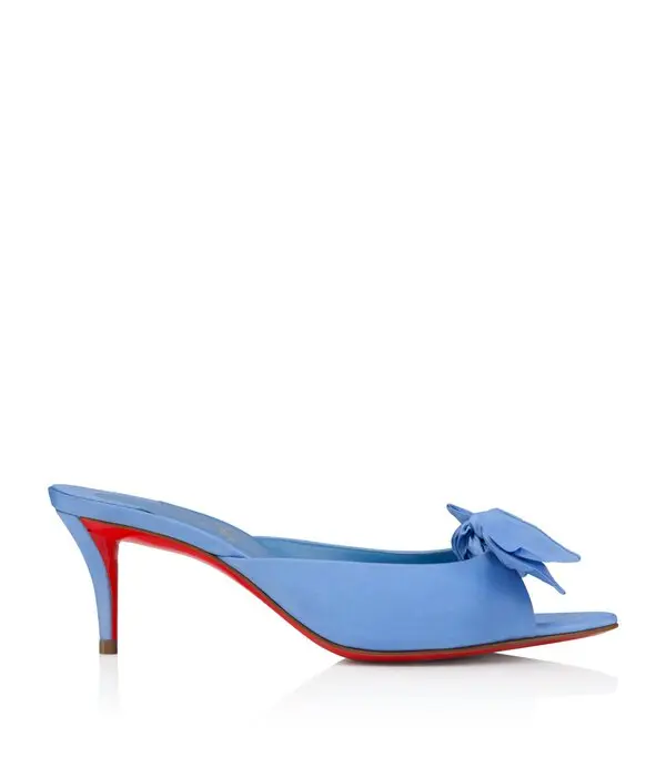 CHRISTIAN LOUBOUTIN Mulazee 60 Silk Mules - Navy