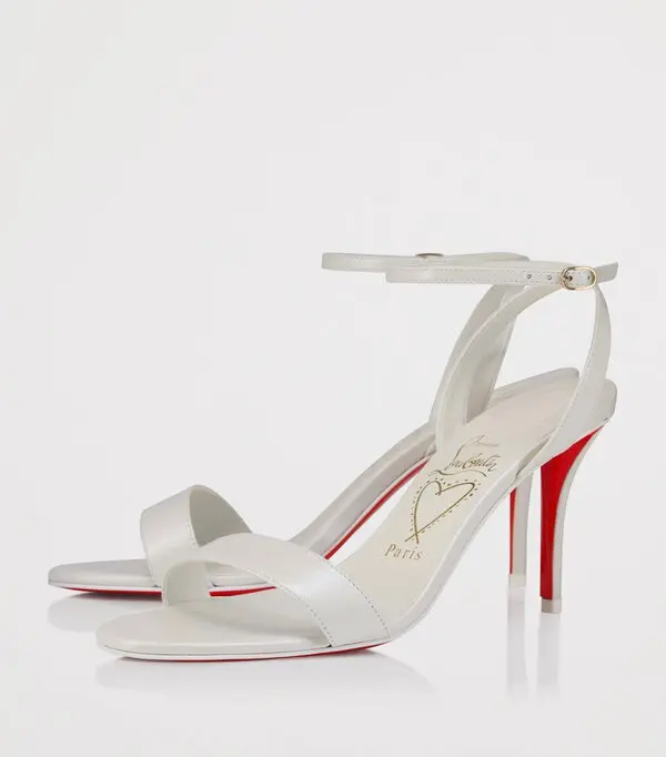 CHRISTIAN LOUBOUTIN Miss Z 80 Leather Sandals - White