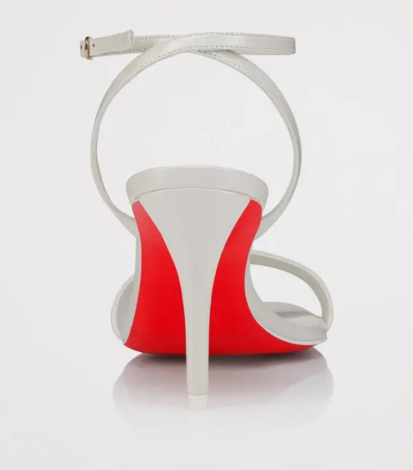 CHRISTIAN LOUBOUTIN Miss Z 80 Leather Sandals - White