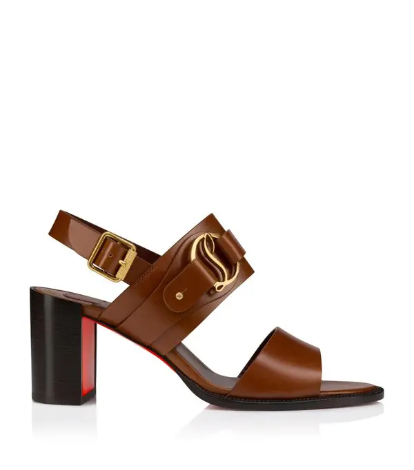 CHRISTIAN LOUBOUTIN Her In Roma 70 Leather Sandals - Brown