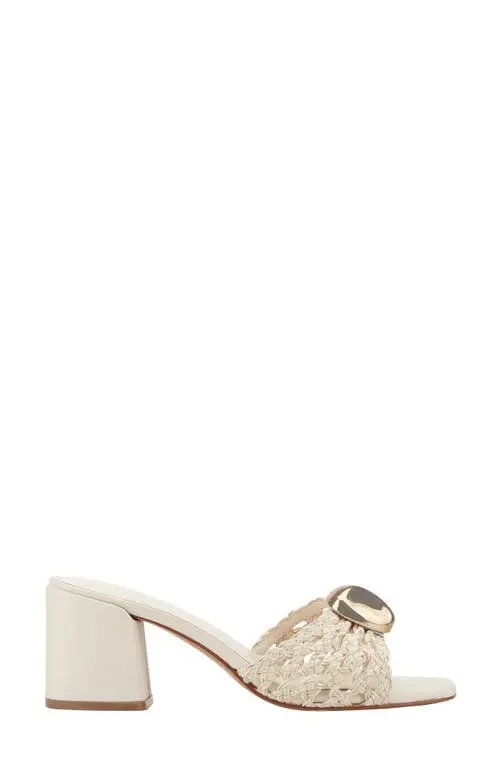 Marc Fisher Farrel Embellished Square Toe Slide Sandal