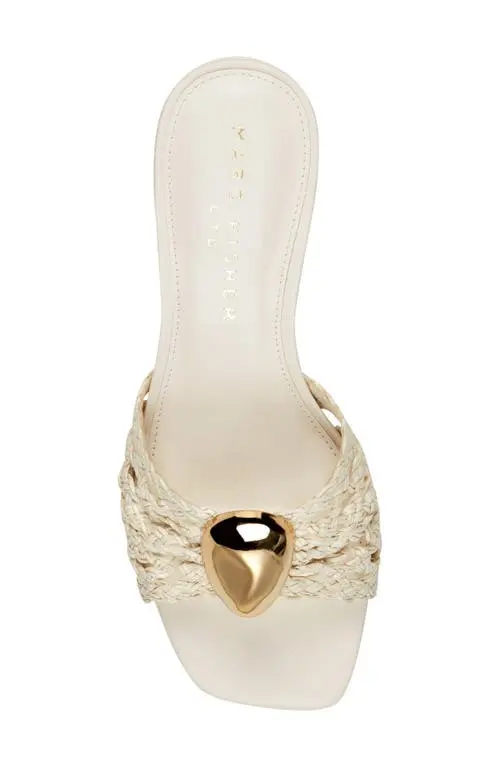 Marc Fisher Farrel Embellished Square Toe Slide Sandal