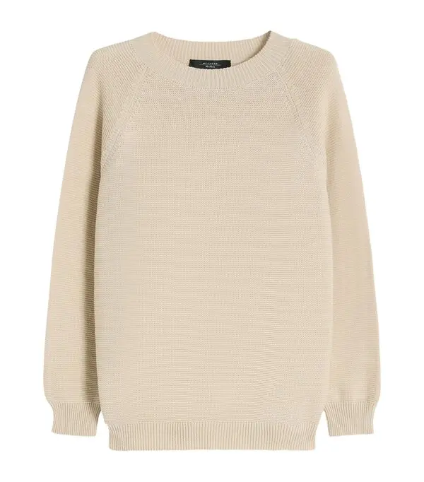 Max Mara Cotton Knitted Sweater - White