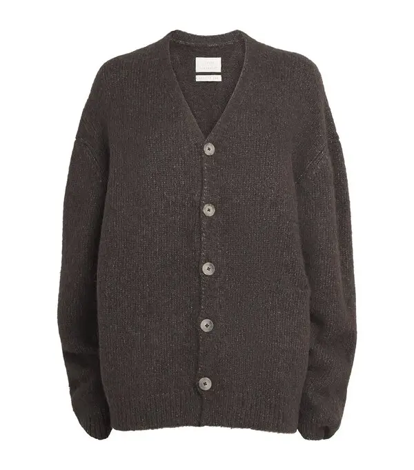 LAUREN MANOOGIAN Alpaca-pima Cotton-merino Wool Loft Cardigan - Grey