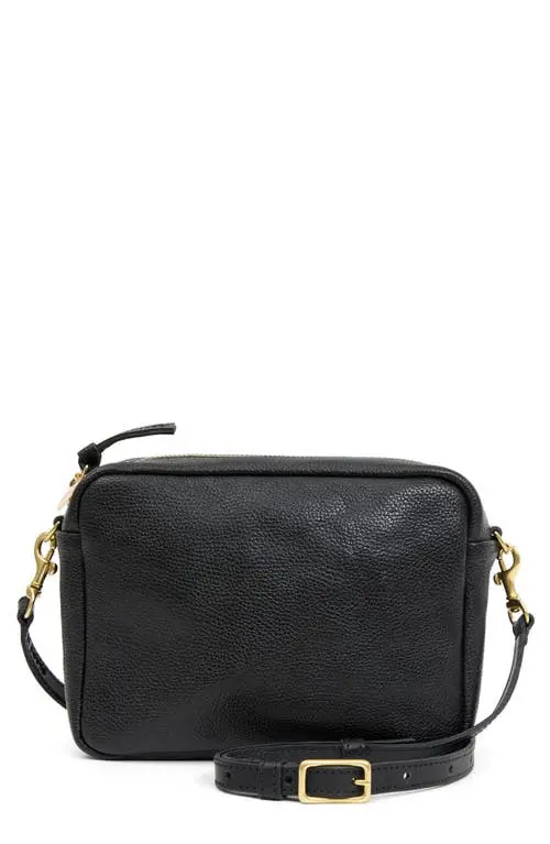 Clare V. Midi Sac Petit Caviar Leather Crossbody Bag - Black