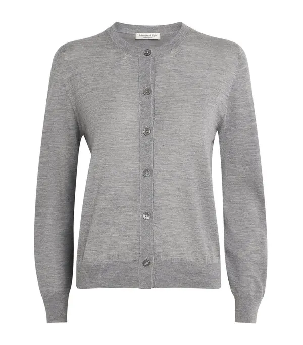 Johnstons Of Elgin Cashmere Honor Cardigan - Grey