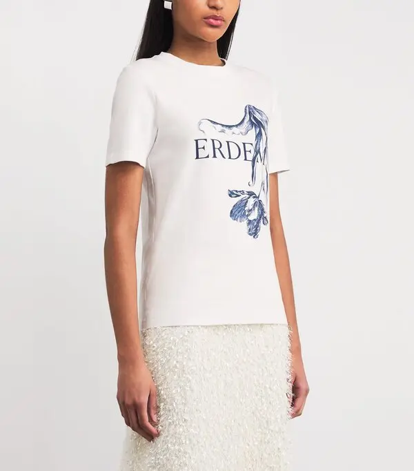 Erdem Cotton Jersey Floral T-shirt