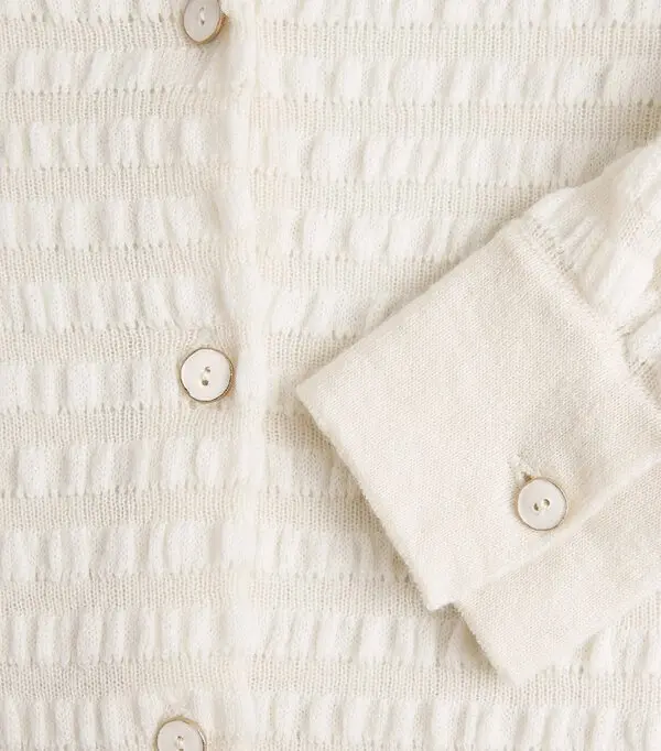 BARRIE Cashmere-cotton Embossed Shirt