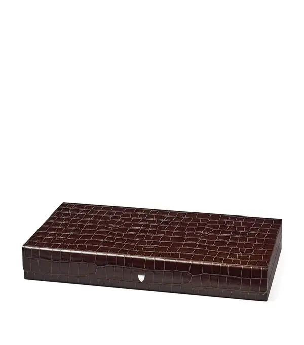 ASPINAL OF LONDON Leather Backgammon Set