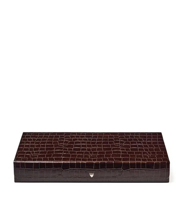 ASPINAL OF LONDON Leather Backgammon Set
