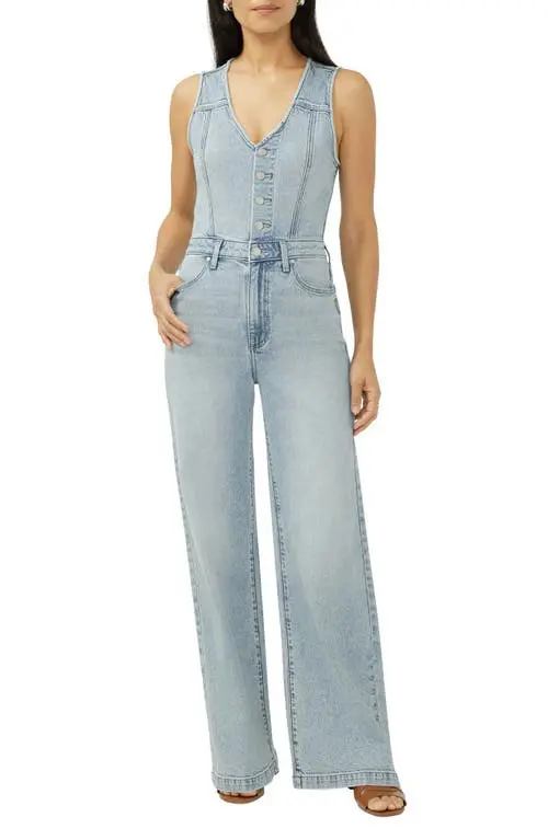 SILVER JEANS CO. Wide Leg Denim Jumpsuit - Holbox