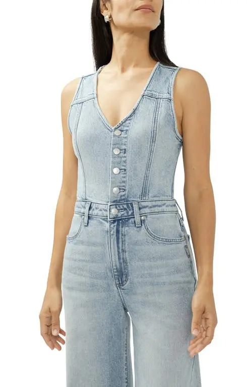 SILVER JEANS CO. Wide Leg Denim Jumpsuit