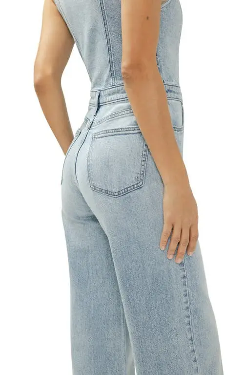 SILVER JEANS CO. Wide Leg Denim Jumpsuit