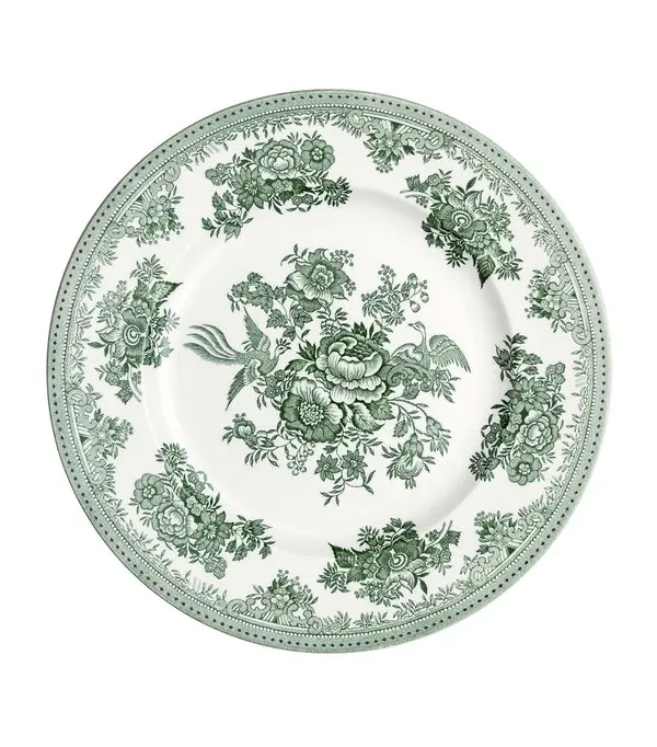 BURLEIGH Set Of 4 Asiatic Pheasants Plates - Green