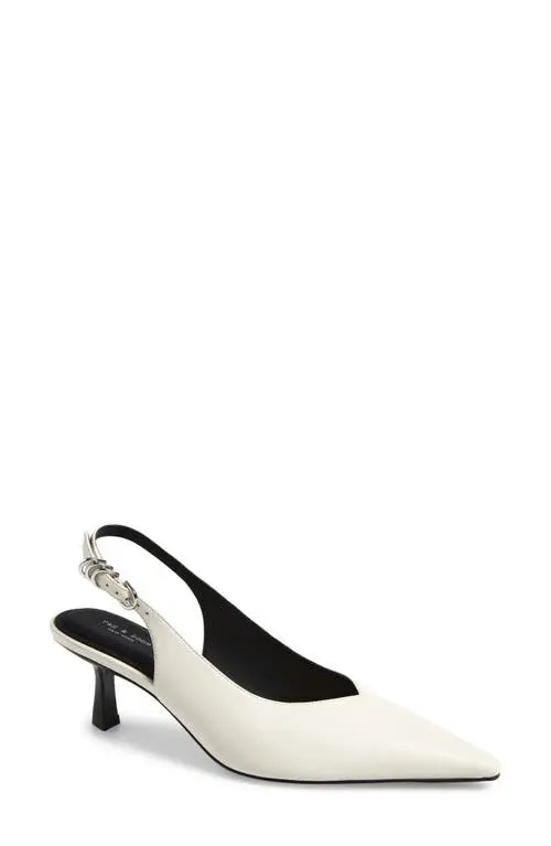 Rag & Bone Brynn Slingback Kitten Heel Pump - Antique White