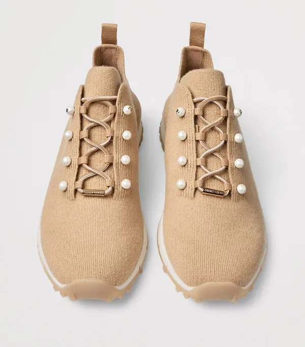 JIMMY CHOO Veles Cashmere Sneakers - Brown
