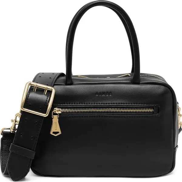 AIMEE Medium Ritual Leather Satchel - Black