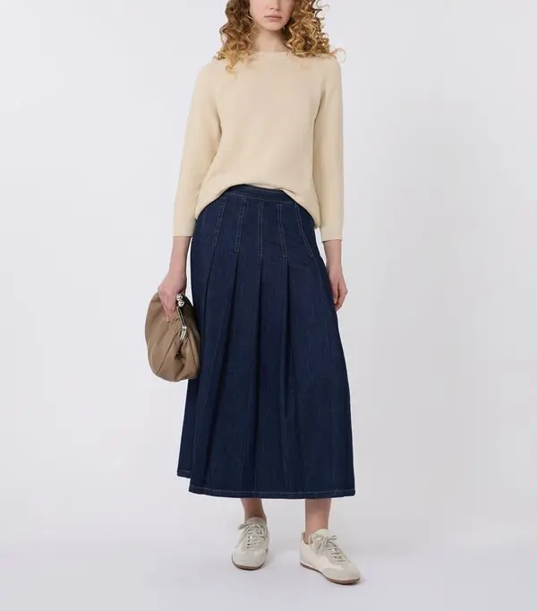 Max Mara Cotton Knitted Sweater - White