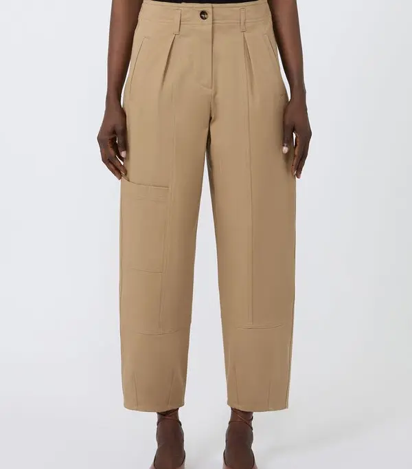 Max Mara Cotton Twill Cargo Trousers