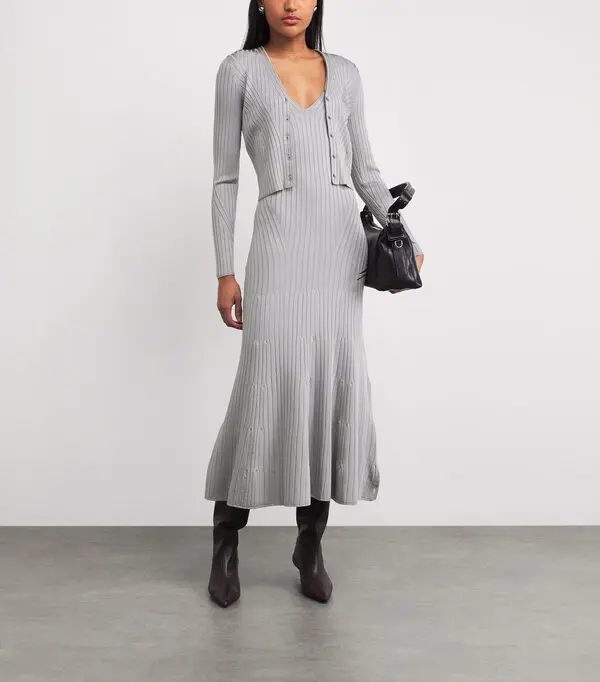 Adam Lippes Rib-knit V-neck Cardigan