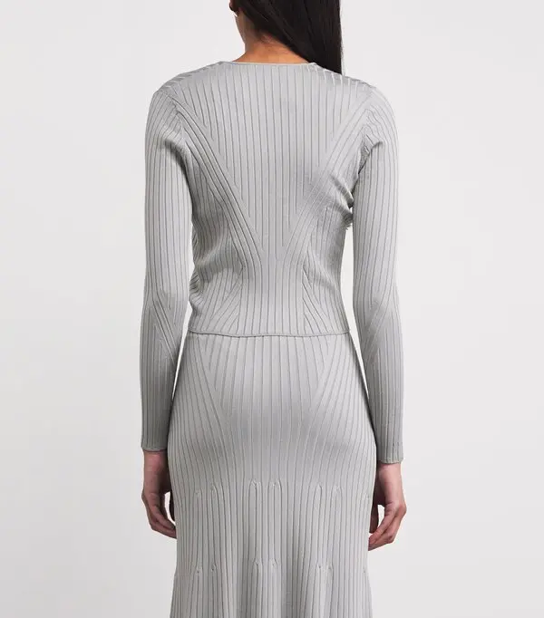 Adam Lippes Rib-knit V-neck Cardigan