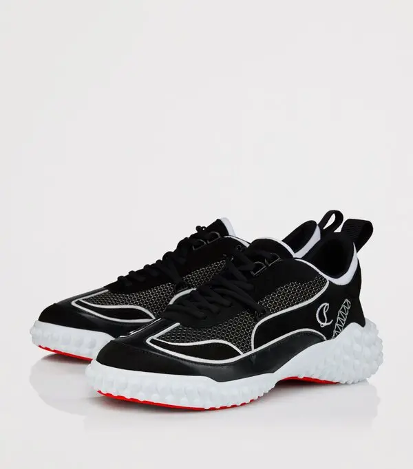 CHRISTIAN LOUBOUTIN Mara Embroidered Sneakers - Black