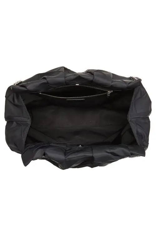 Tory Burch Fleming Quilted Nylon Hobo Bag - Black