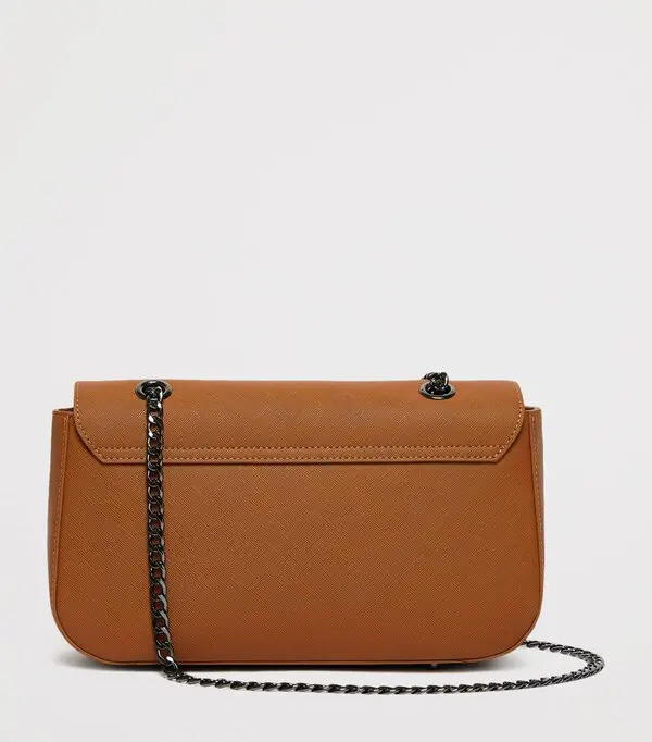 Marina Rinaldi Bow-detail Saffiano Leather Shoulder Bag