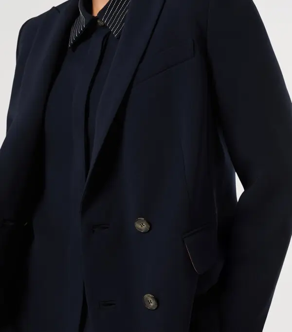 Marina Rinaldi Cady Double-breasted Blazer